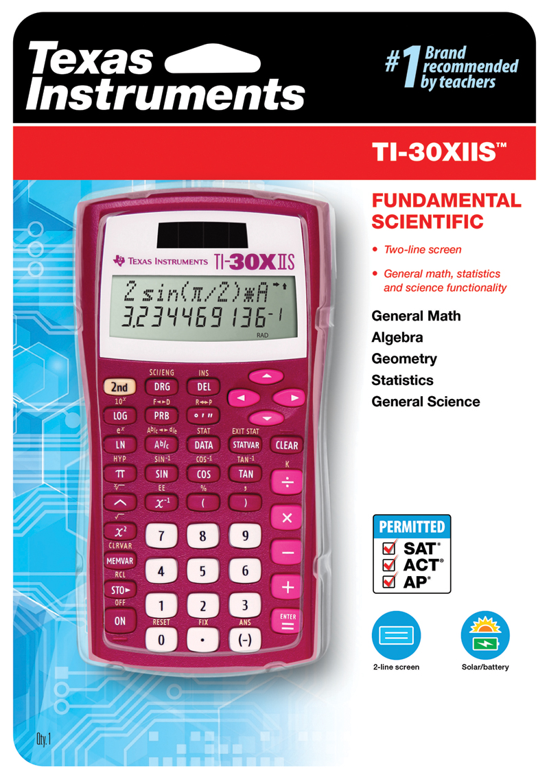 Texas Instruments TI-30X IIS Scientific Calculator - SchoolMart ... Texas Instruments TI-30X IIS Scientific Calculator - SchoolMart ...